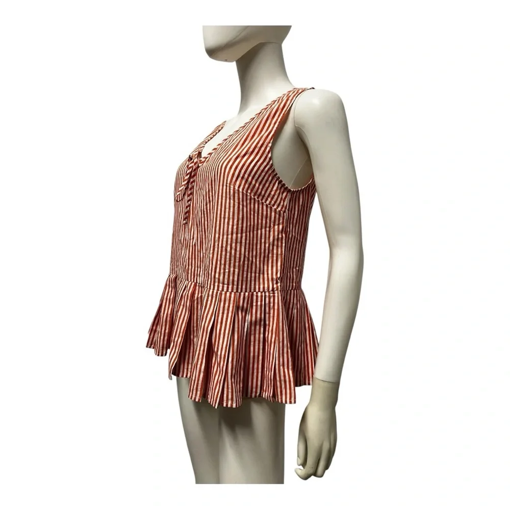 Modcloth | Tops | Modcloth Orange And White Striped Tank Top | Poshmark